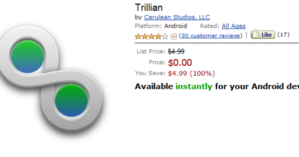 Trillian is Today's FREE App from Amazon