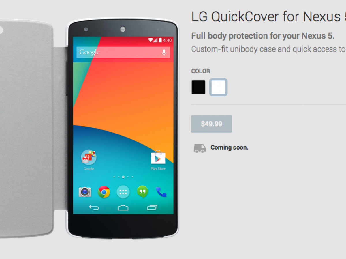 Nexus 5 Quick Cover