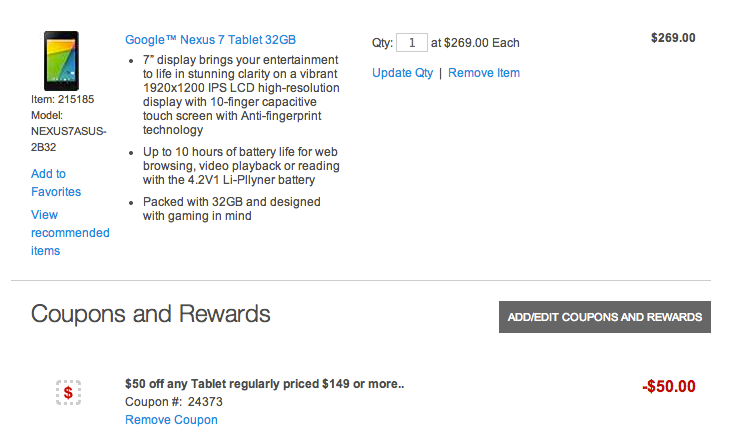 Grab a Nexus 7 2013 16GB for $179, 32GB for $219 From Staples With ... Grab a Nexus 7 2013 16GB for $179, 32GB for $219 From Staples With ...