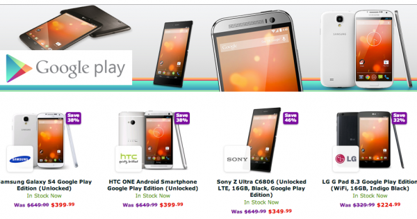 Expansys Hosting Major Sale on Select Google Play Edition Devices