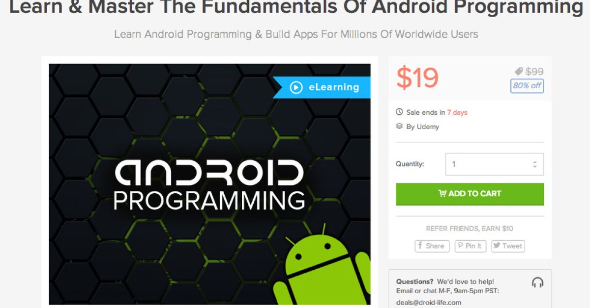 Deal: Fundamentals of Android Programming for $19, It's Time to Build ...