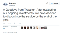 Trapster Calls it Quits, Will Discontinue Service by End of 2014