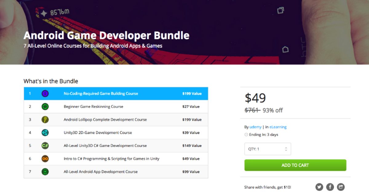 Deal: 3 Days Left to Score the Android Game Developer Bundle for $49