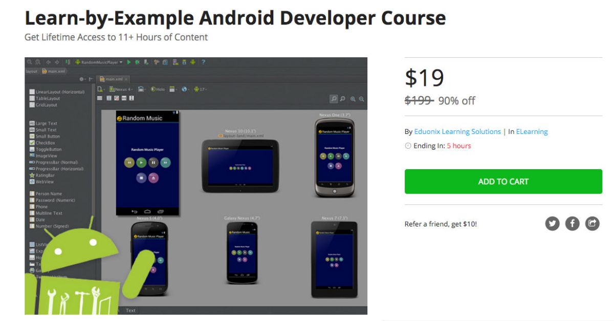 Deal: Buy the Learn-by-Example Android Developer Course for $19