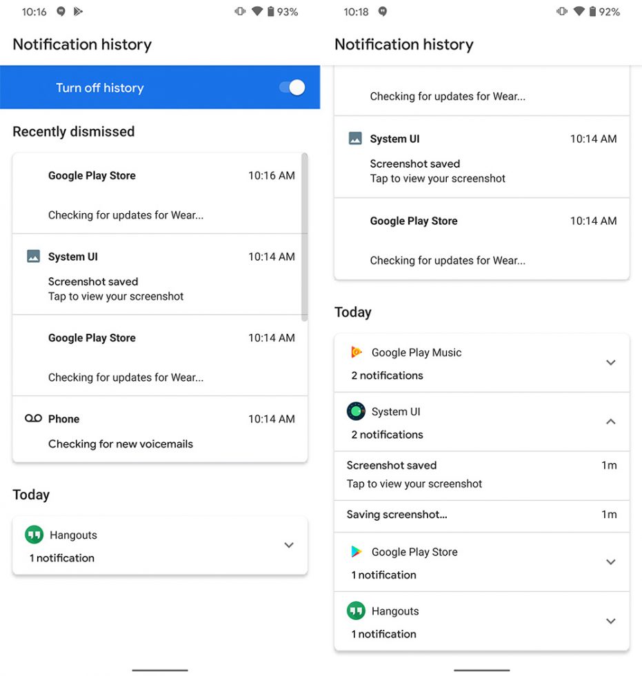 Here is Android 11's New Notification History Page Here is Android 11's New Notification History Page