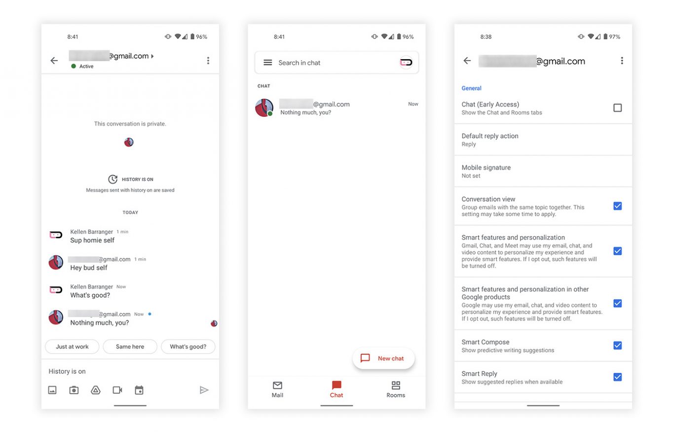 Google Chat Can be in Your Gmail App Now
