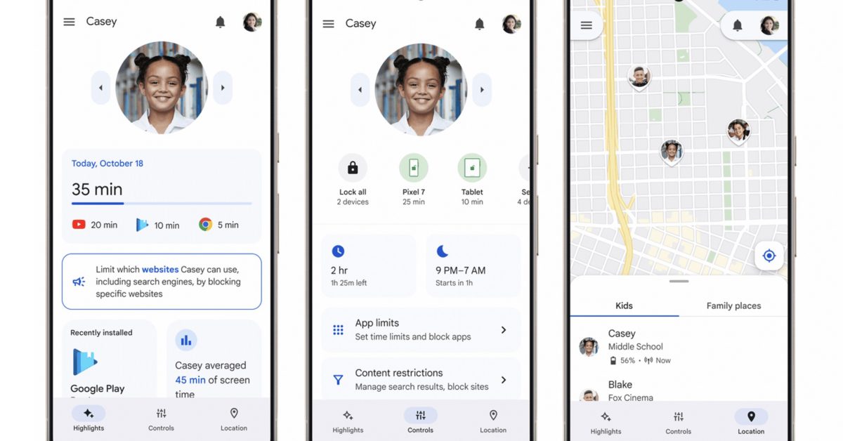 Family Link Google Families Notifications Web Applications Stack